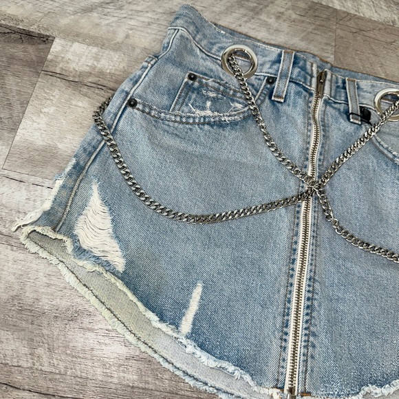 Carmar | Skirts | Nwt Carmar Denim Mini Chain Skirt | Poshmark